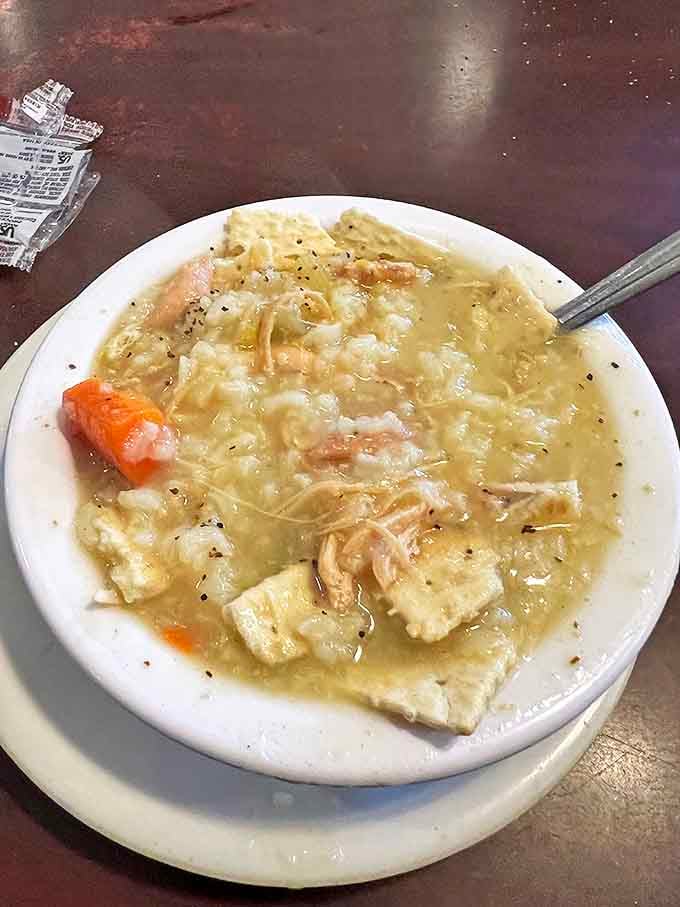 Chicken and dumplings that taste like they simmered all day on grandma's stove &ndash; tender meat and pillowy dumplings swimming in savory broth.