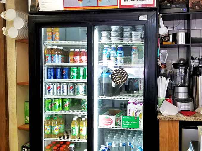 A well-stocked beverage cooler means you can pair your perfect sandwich with your perfect drink, because hydration matters even when you're focused on carbohydrate-based happiness.