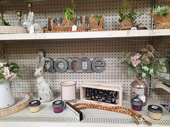 Charming home décor items blend rustic farmhouse style with modern sensibilities—that wooden bead garland would look perfect in your living room.
