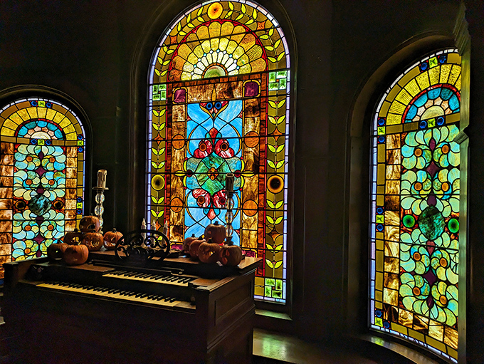 These vibrant windows transform ordinary sunlight into an extraordinary light show that puts modern LED displays to absolute shame.