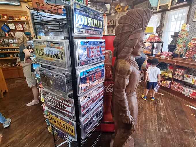 Another angle reveals even more treasures packed into every available inch, proving that this mercantile takes the concept of "fully stocked" to absolutely spectacular levels.