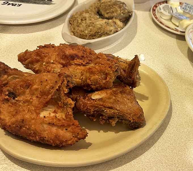 These golden-brown beauties have been perfected over generations, with a seasoned crust that shatters just right with each bite.