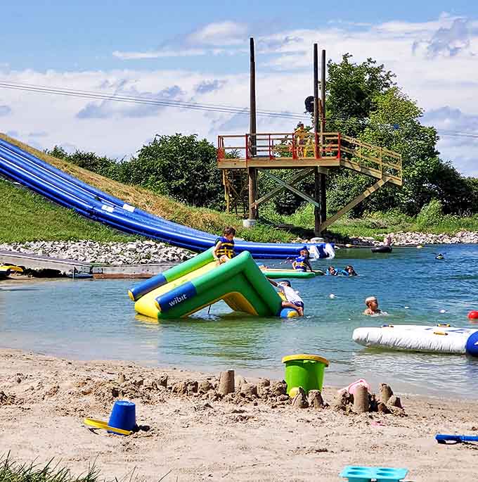 The water attractions offer refreshing respite from Wisconsin summer heat and dignity. That perfect hair you spent 30 minutes on this morning? Consider it a sacrifice to family fun.