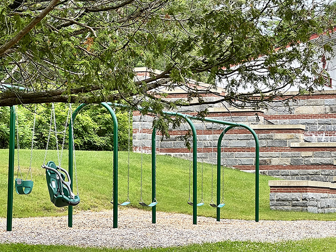 Playground perfection: Even the youngest visitors find their happy place at Crystal Lake State Park.