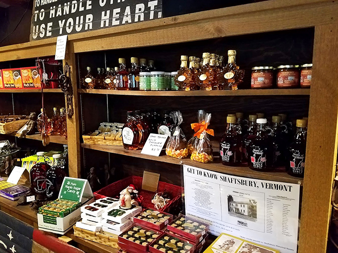 Vermont's famous maple syrup finds its perfect match in chocolate – local flavors bottled and ready to transform ordinary desserts.