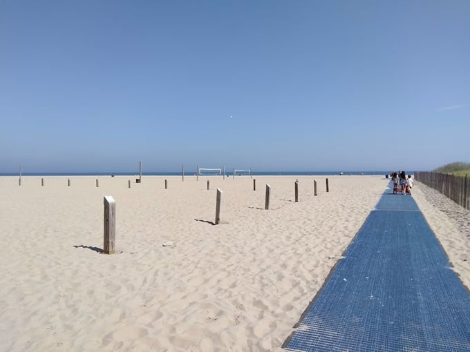 The wide, welcoming shoreline at Racine North Beach invites visitors to leave footprints in the sand and worries behind.