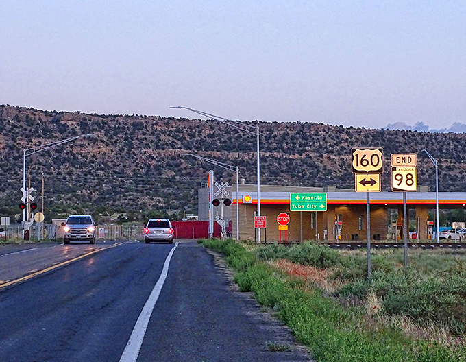 As dusk settles on AZ-98, the fading light transforms ordinary rock formations into extraordinary sculptures worthy of any art gallery.
