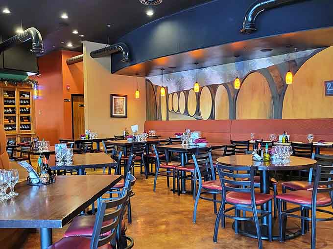The dining room's warm ambiance and thoughtful spacing let you actually hear your dinner companions without shouting.