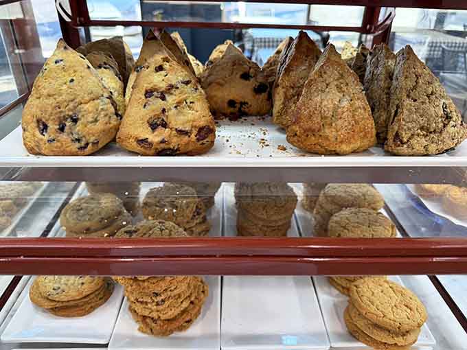 The pastry display case is basically a choose-your-own-adventure book where every choice leads to happiness and buttery satisfaction.
