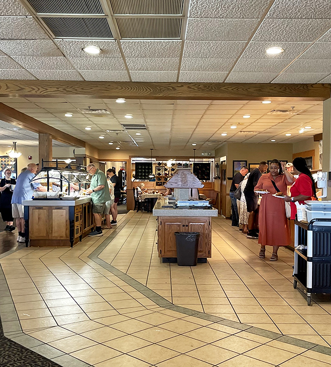 The buffet line where diet plans go to die and "just one more bite" becomes your new mantra.