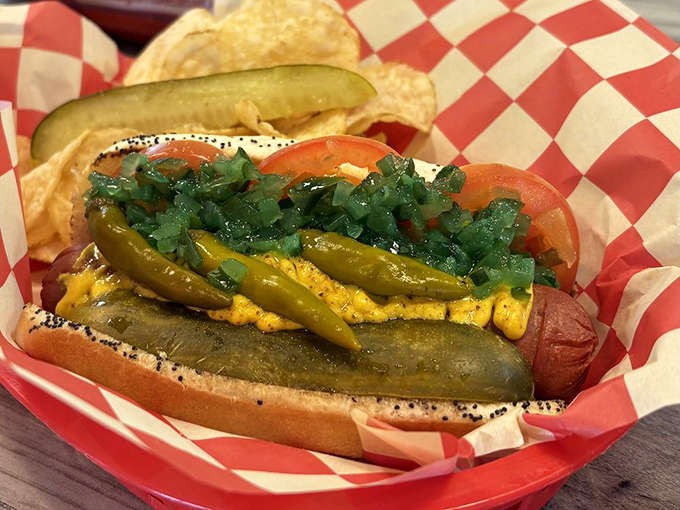 The Chicago Dog in all its loaded glory &ndash; a savory prelude that somehow makes the ice cream that follows taste even better.
