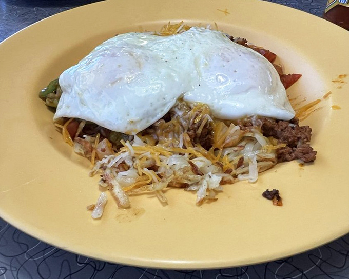 This chorizo skillet topped with eggs is the breakfast equivalent of hitting the jackpot – spicy, satisfying and worth getting out of bed for.