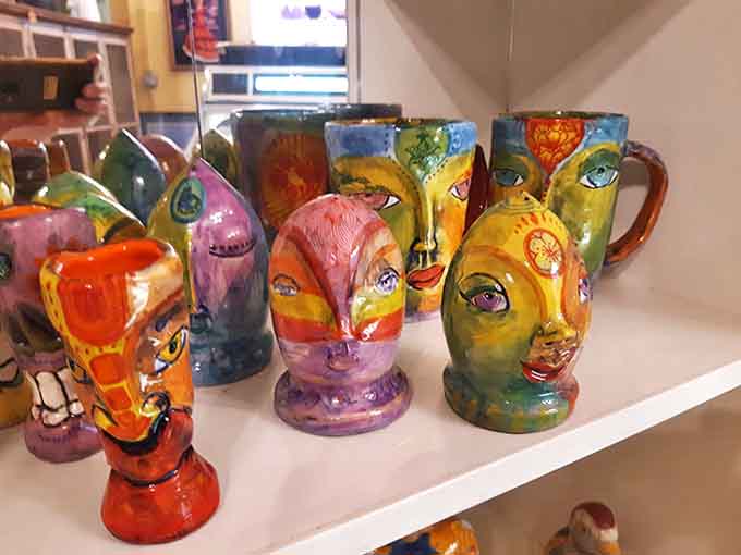 These ceramic faces capture every emotion in the human spectrum, from "mildly amused" to "definitely plotting something sinister."