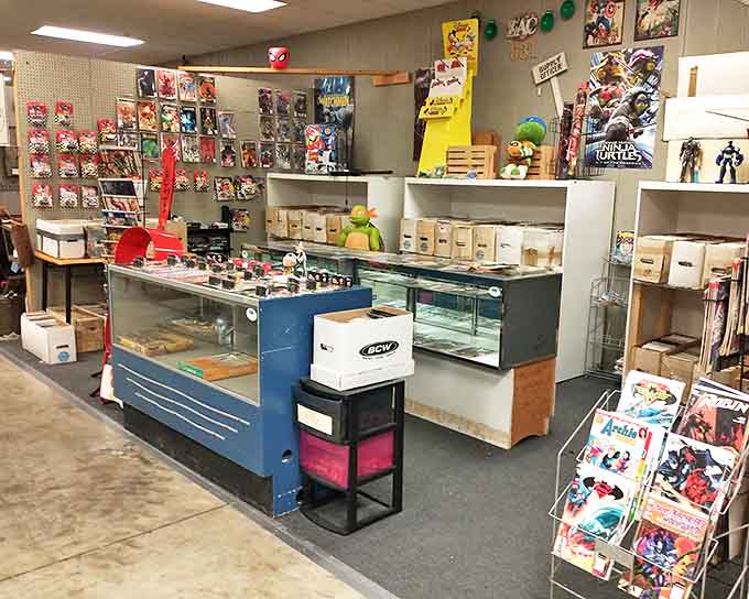 Comic Books: Childhood nostalgia leaps off these shelves faster than a speeding bullet, with colorful heroes waiting to be rediscovered by new generations.