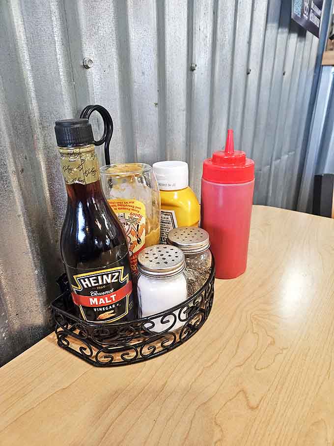 The supporting cast that deserves a standing ovation. From tangy malt vinegar to classic ketchup, these flavor enhancers stand ready for your culinary customization.