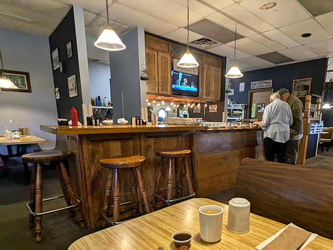 Counter culture: The welcoming bar area invites solo diners to enjoy their meal while chatting with Father's friendly staff.