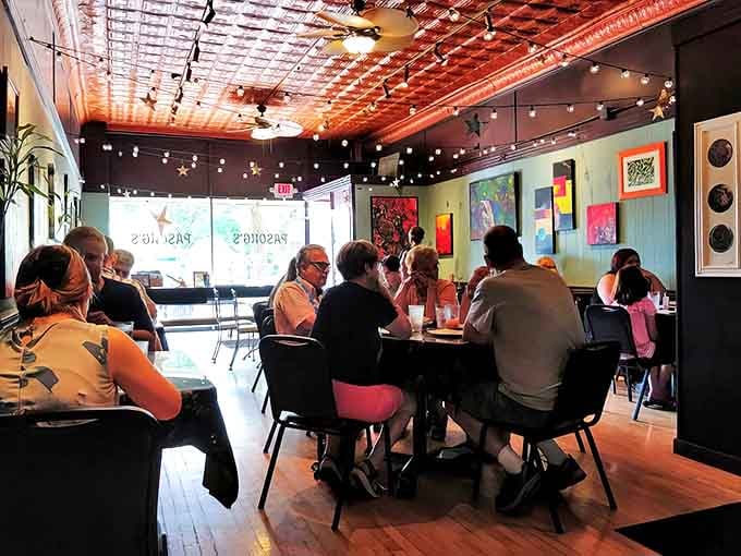 The true measure of a great restaurant? When the dining room feels like a community gathering. These folks know they've found something special.