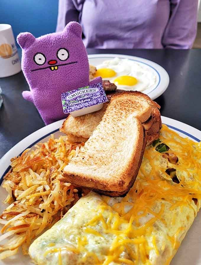 When your breakfast plate includes eggs, hash browns, and toast all working together in perfect harmony, you know someone in that kitchen really cares.