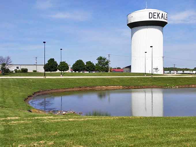 The water tower stands as a proud landmark, the kind of small-town icon that helps residents give directions and visitors know they've arrived somewhere special.