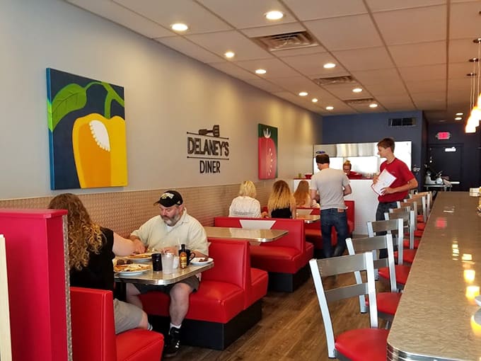 The open layout lets you watch the magic happen while friendly staff keep everything running smoother than butter on hot toast.