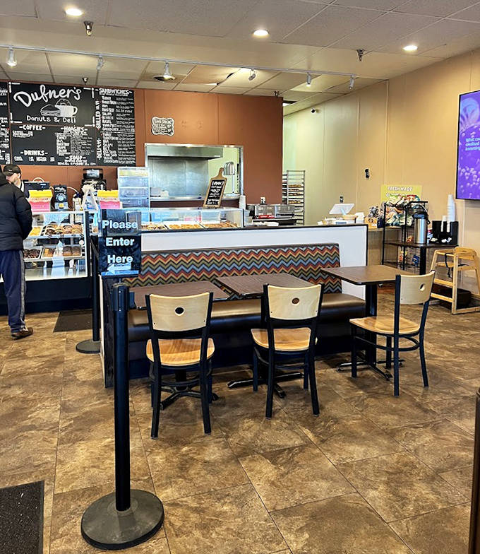 Where sandwich magic happens &ndash; the counter view reveals the simple, no-nonsense approach that results in extraordinary flavors.