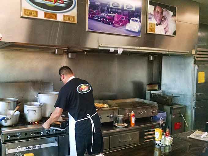 The open kitchen means you can watch breakfast magic happen in real time, no smoke and mirrors required.