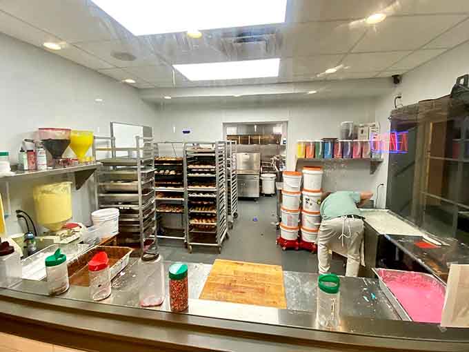 Behind every great donut is a spotless kitchen where the magic happens daily, fresh and made with care.