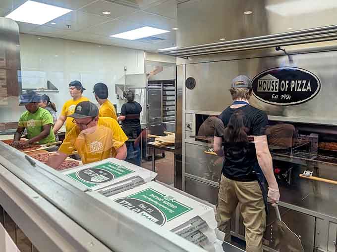 The hardworking crew behind the scenes making all this deliciousness happen in real time.