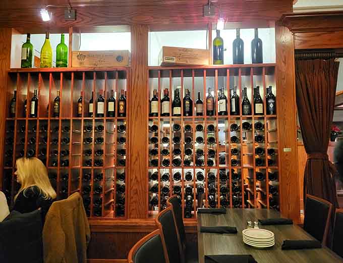 A wine collection that would make Bacchus himself nod in approval at this impressive display of bottles.