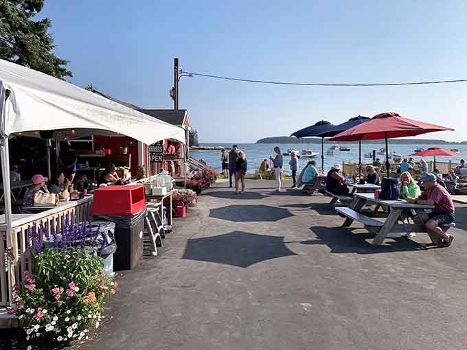 When the weather cooperates, outdoor dining at McLoons feels like you've stumbled into a coastal paradise with excellent food.
