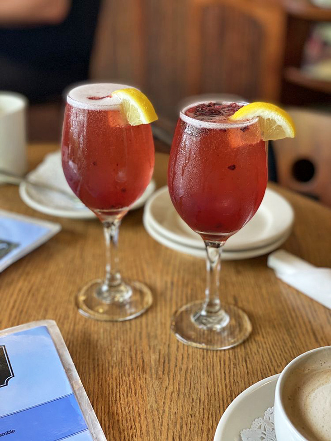 Ruby-red mimosas that sparkle with promise &ndash; because sometimes breakfast calls for a little celebration in a glass.