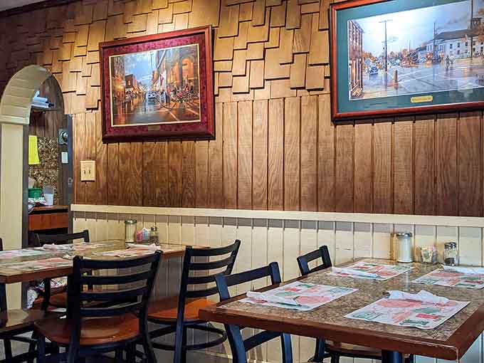 Cozy booths and warm lighting create the kind of atmosphere where time slows down and stress melts away completely.