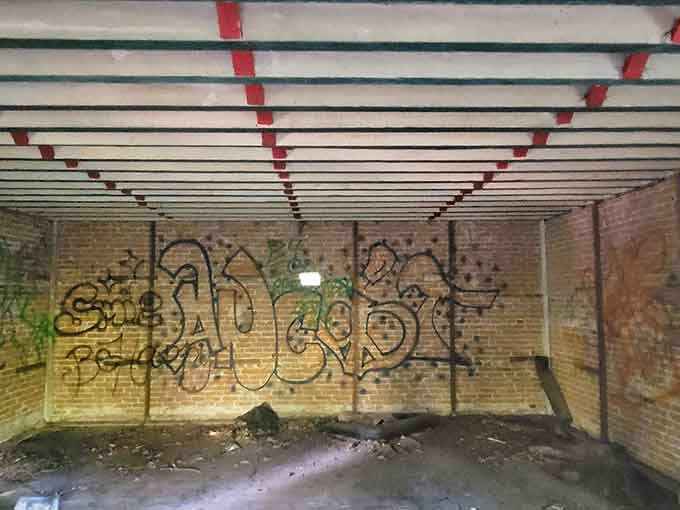 Urban art gallery: Graffiti artists have added their own colorful chapter to these abandoned spaces, creating an unexpected underground exhibition.