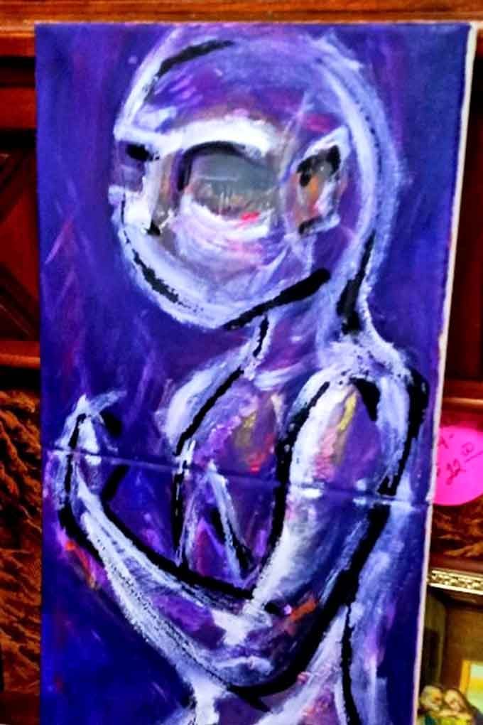 Abstract art that makes you tilt your head and say, "I don't get it, but I kind of love it."