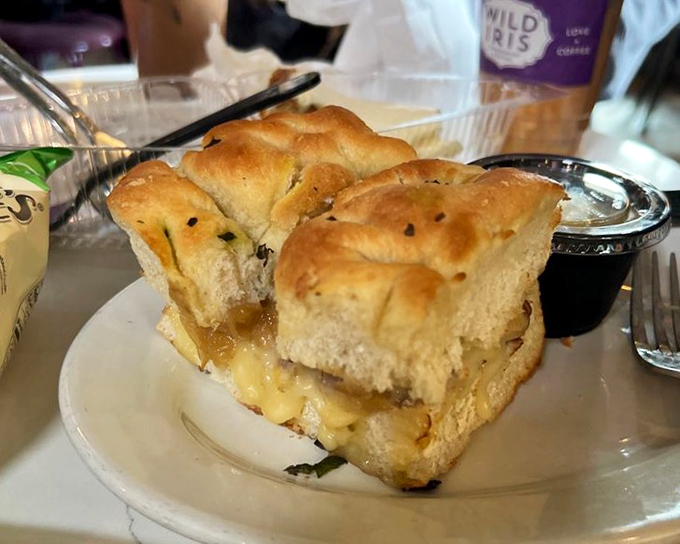 A panini that elevates lunch from necessary sustenance to midday celebration &ndash; melted cheese oozing from the sides like a warm hug.