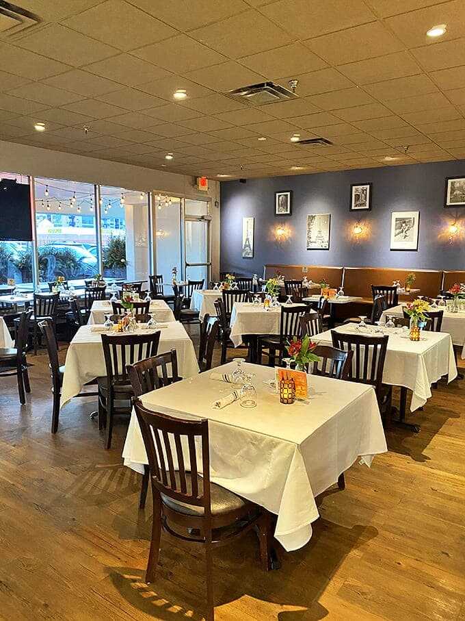 The dining area strikes that perfect balance &ndash; elegant enough for date night, comfortable enough for lingering over a second coffee.