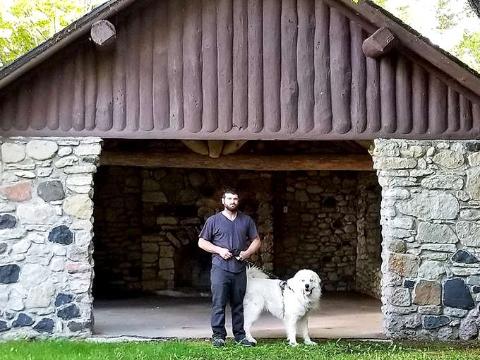 Four-legged friends welcome! The park's pet-friendly policy means your furry companion can enjoy the great outdoors too.