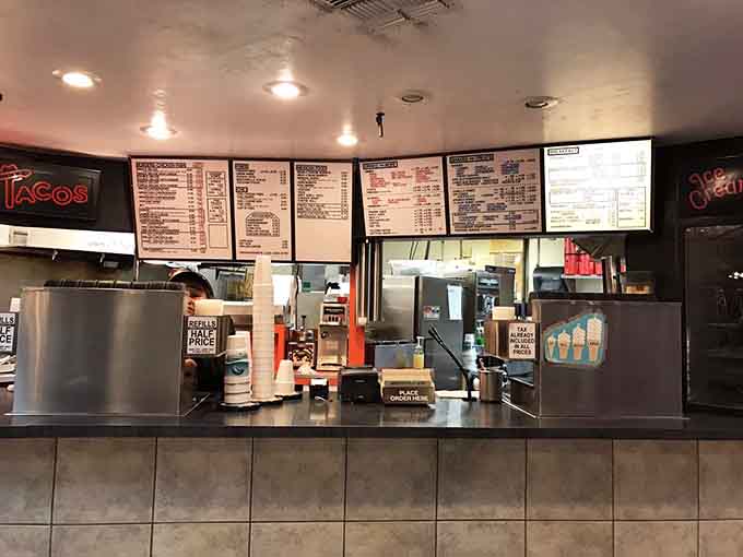 The counter area where dreams are ordered and delicious realities are prepared by people who actually care about your lunch.
