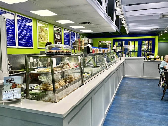 Behind this pristine counter, dessert wizards craft frozen magic daily, turning premium ingredients into memories that last long after the last bite.