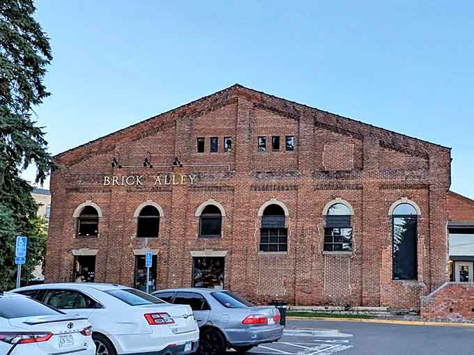 The Brick Alley's weathered facade tells stories of countless transformations while maintaining the authentic character that makes old buildings irreplaceable treasures.