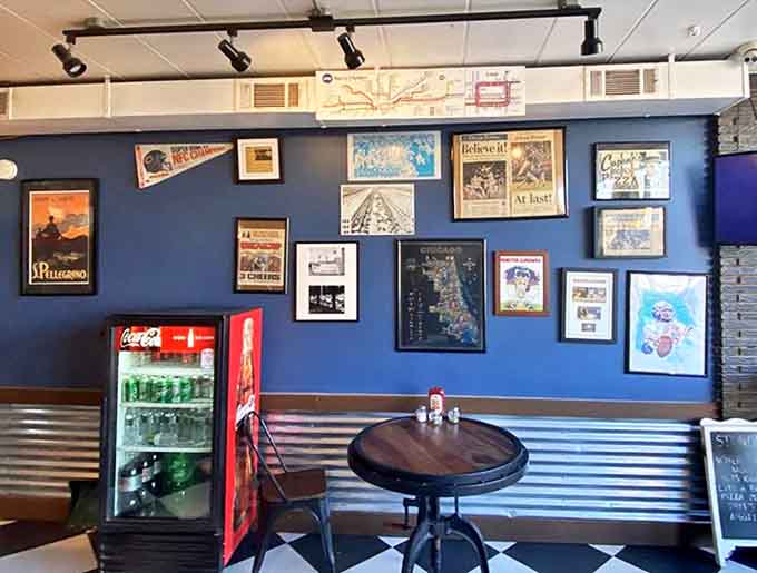 The blue walls tell Chicago stories through memorabilia while you create new memories over exceptional food.
