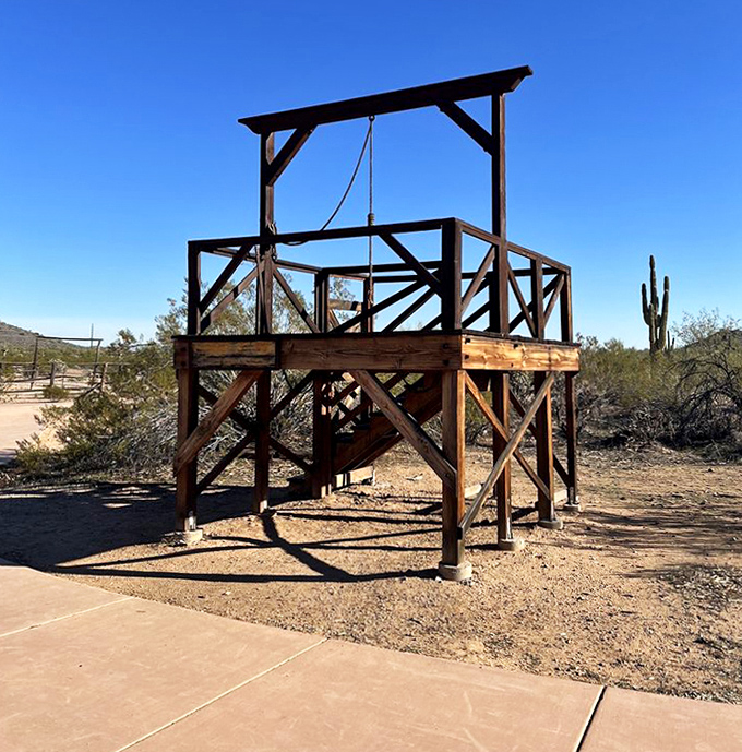 The gallows &ndash; frontier justice's ultimate "one-star review" system for the local troublemakers.