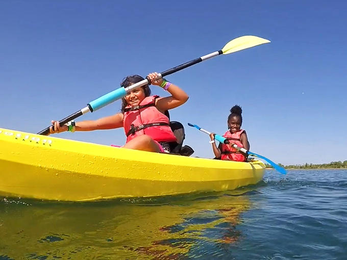 Kayaking: the civilized option for those who prefer their water adventures without the indignity of unexpected swimming lessons.
