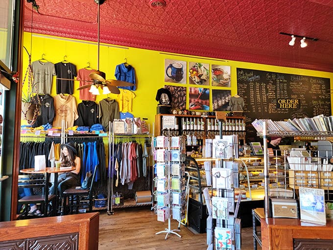 When your coffee shop doubles as a boutique, you can caffeinate and shop simultaneously, which is basically the American dream in action.
