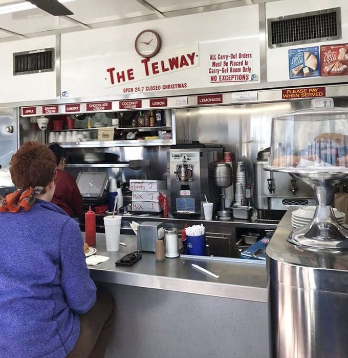 The counter view &ndash; where decisions are made, orders are placed, and the barrier between hungry customer and sizzling grill is delightfully thin.