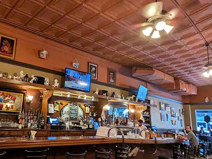 The well-stocked bar offers craft beers and creative cocktails that pair perfectly with whatever culinary adventure you're embarking on.