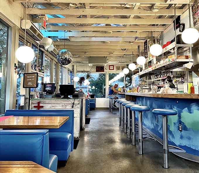The dining area feels like your coolest friend's kitchen, if your friend happened to be an amazing chef.