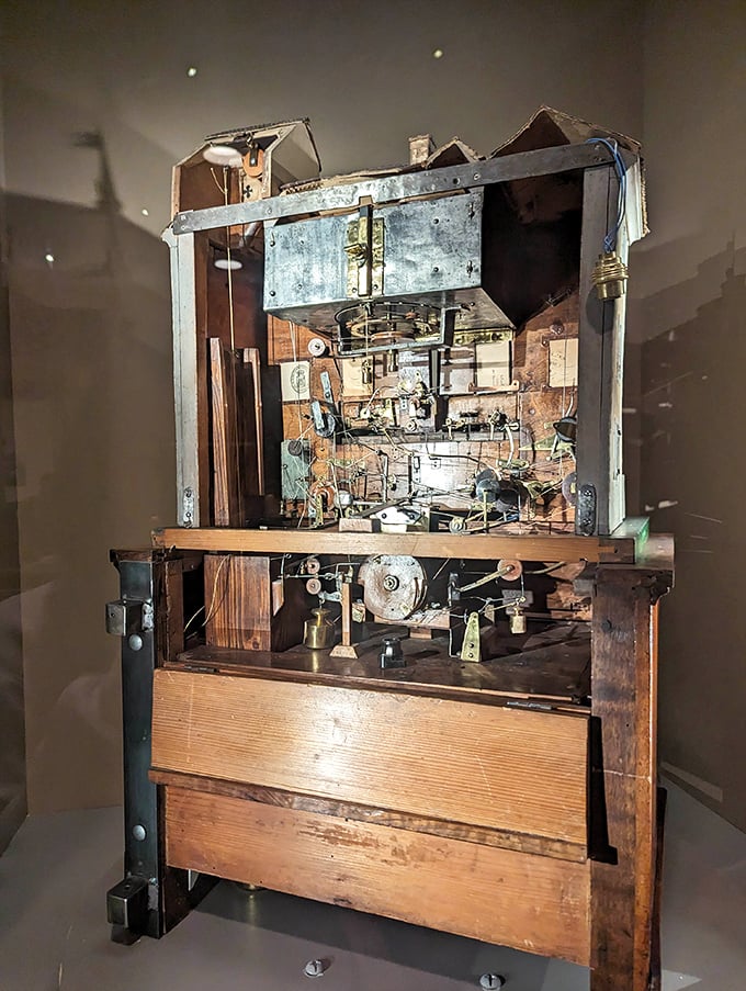 This automated house contains tiny mechanical marvels that actually function, showcasing the engineering brilliance that goes into creating working miniature technology.