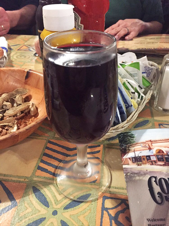 Wine served in generous pours in simple glassware &ndash; no pretension here, just the perfect complement to whatever comfort food you've chosen.