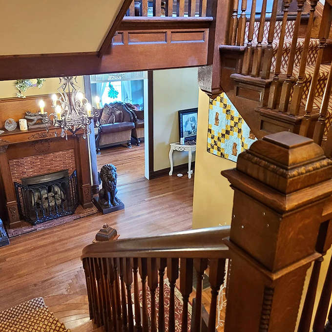 Stairs this grand make you want to descend them slowly, preferably in period costume, definitely while humming something dramatic and orchestral.